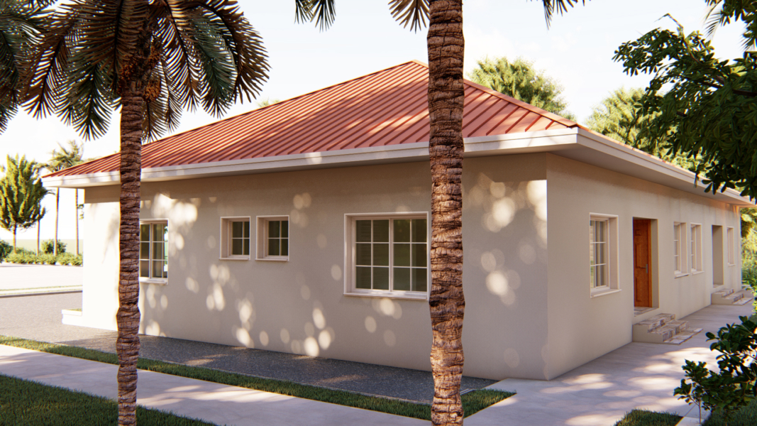 Two Bedroom semi-detached house |simple building plan | hCrafta